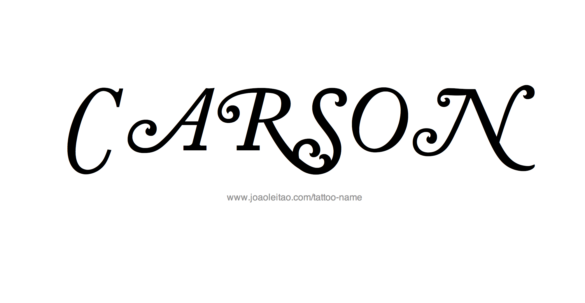 Carson Name Tattoo Designs